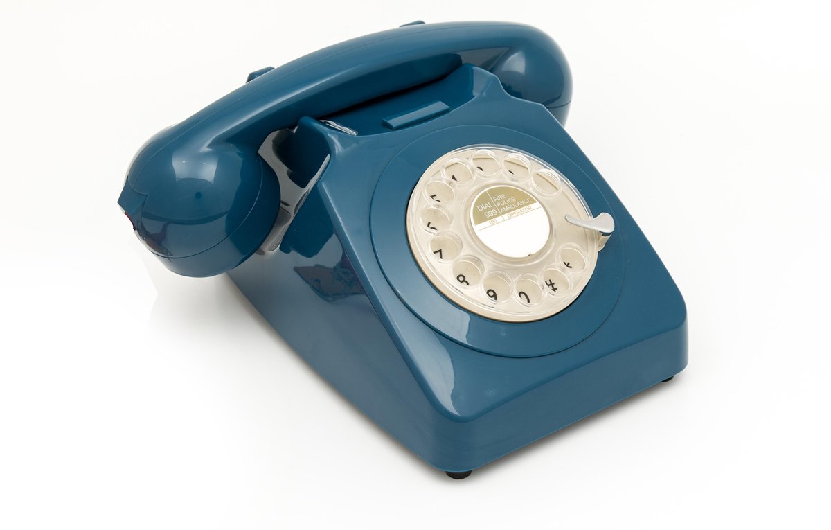 GPO 746ROTARYAZU - Telefoon retro jaren ‘70, draaischijf, azuurblauw | bol