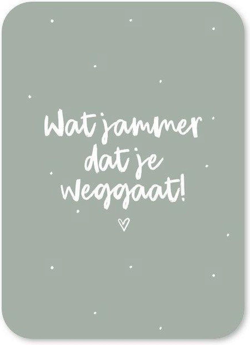 Set Wenskaart Wat jammer dat je weg gaat (10 stuks) - Afscheidskaart ...