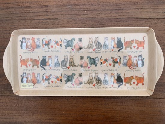 Alex Clark Dienblad Medium Cats ~ Melamine Tray Katten | bol