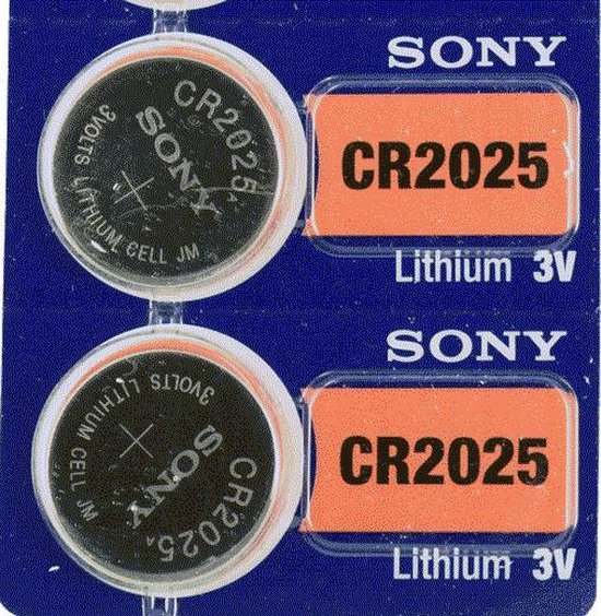 SONY / MURATA CR2025 Lithium knoopcel batterij 2 (twee) stuks | bol.com