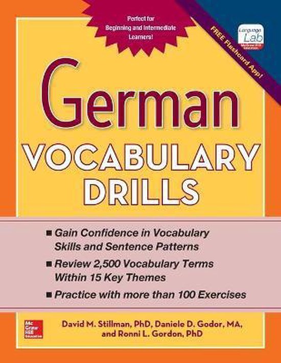German Vocabulary Drills | 9780071826143 | David Stillman | Boeken ...