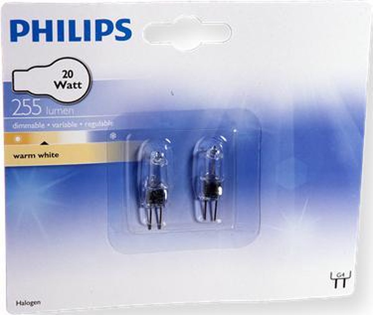 bol.com | Philips Halogen 14 W (20 W) G4 Warm white Capsule halogeenlamp
