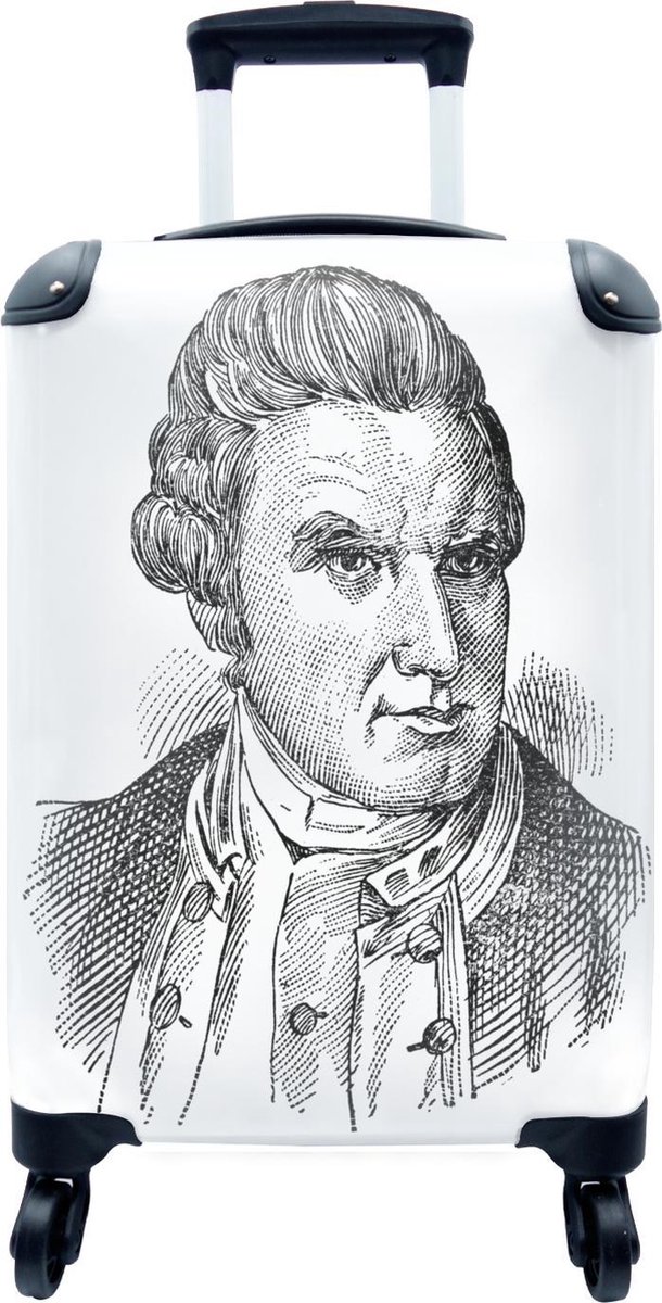 Koffer - tekening van een gezichts James Cook - 35x55x20 cm ...
