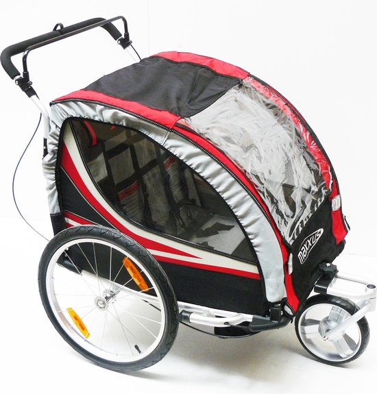Opvouwbare kindertrailer- aluminium - 2 in 1 - buggy - fietstrailer ...