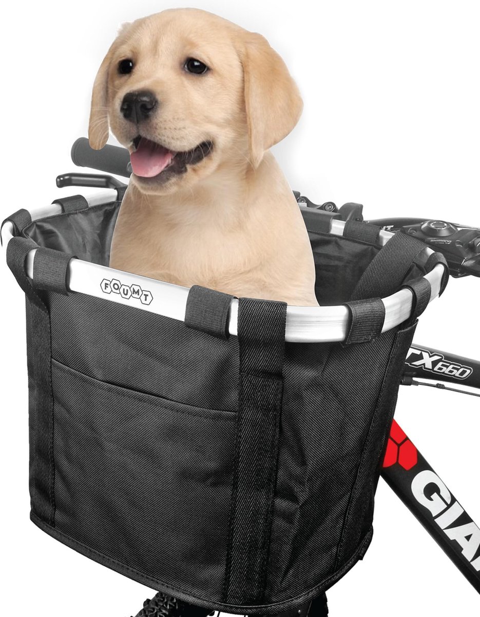 Foumt - Hondenfietsmand - Hondenfietsmand voorop - Fietsmand - Hondenmand - Hond - Zwart | bol.com