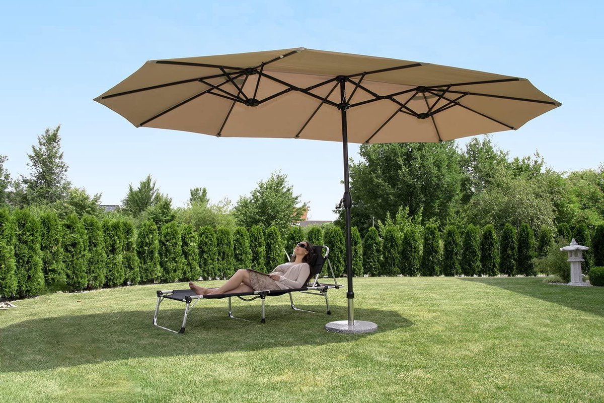 Gutos Sekey® - Parasol Naturel - 460 x 270 cm - Rechthoekig ...