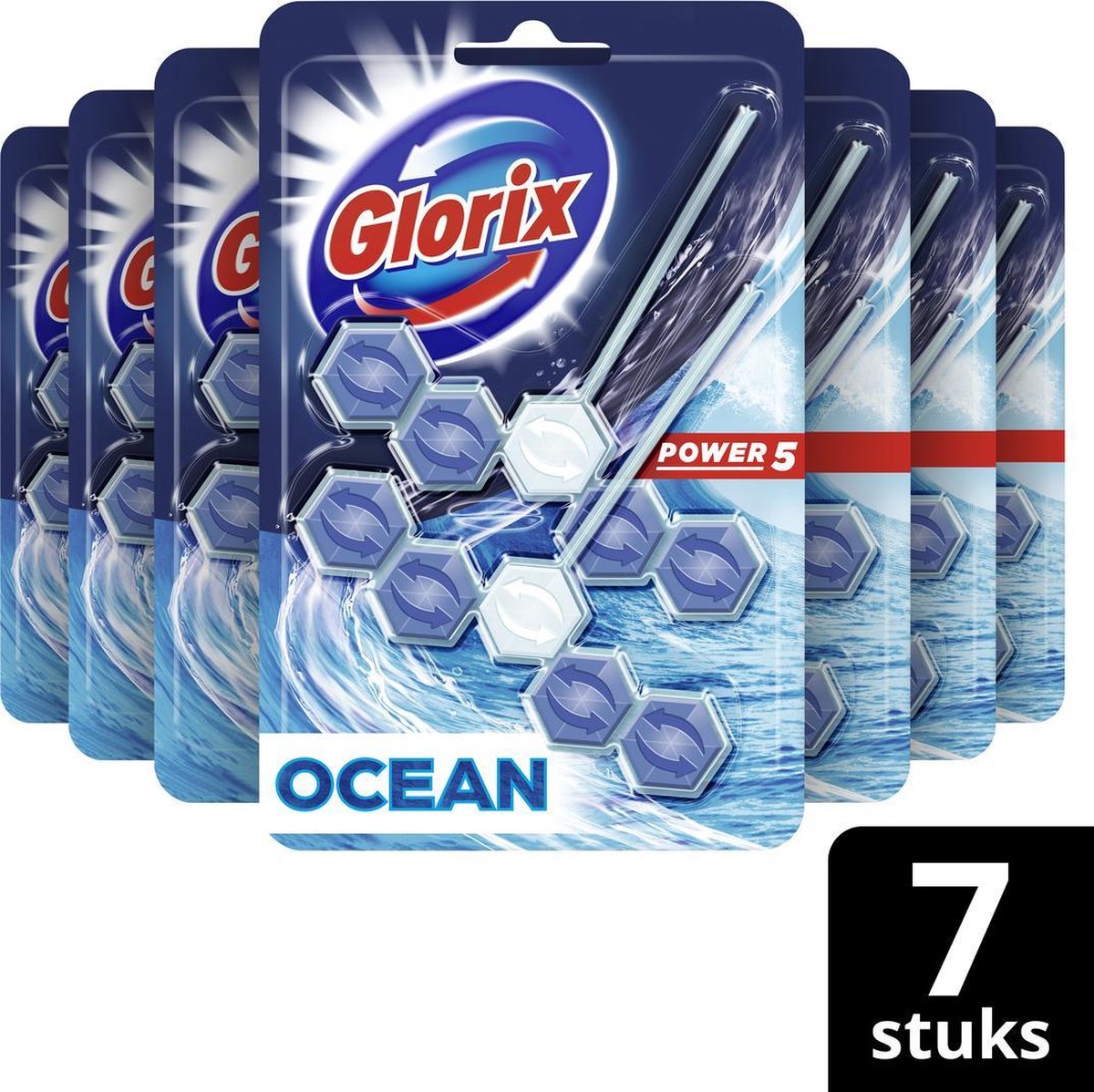 Glorix Power 5 Toiletblokken - Ocean - 14 stuks - Voordeelverpakking ...