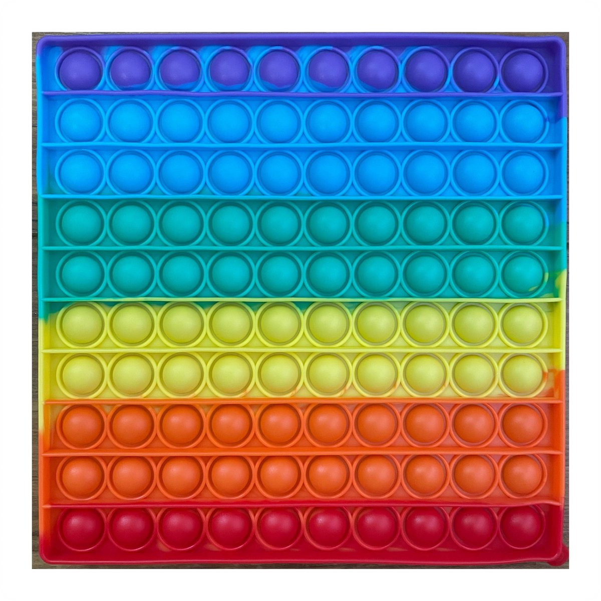 Fidget Toys- Popit - pop it - Square - Vierkant - rainbow 20cm | bol.com
