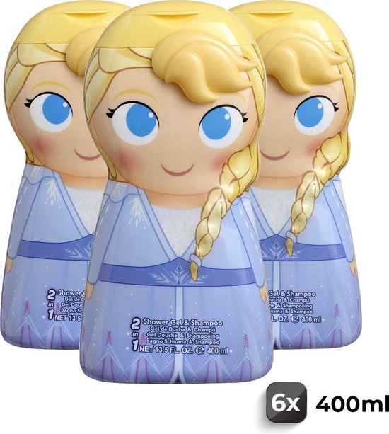 Frozen II Elsa Shampoo & Douchegel - Voordeelverpakking 6 Stuks | bol