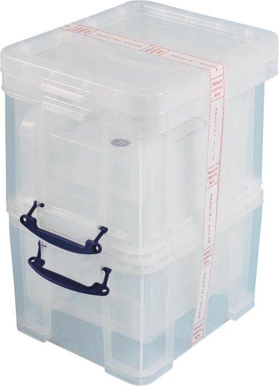 Really Useful Box 35 liter, transparant, pak van 3 dozen | bol