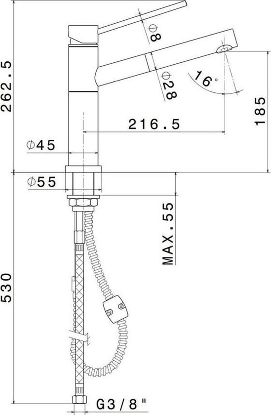 Newform X-Trend keukenkraan chroom 2415 | bol