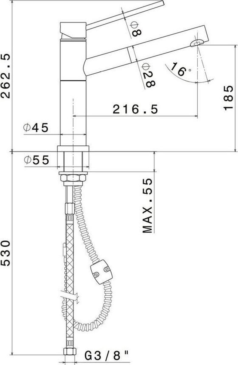 Newform X-Trend keukenkraan chroom 2415 | bol