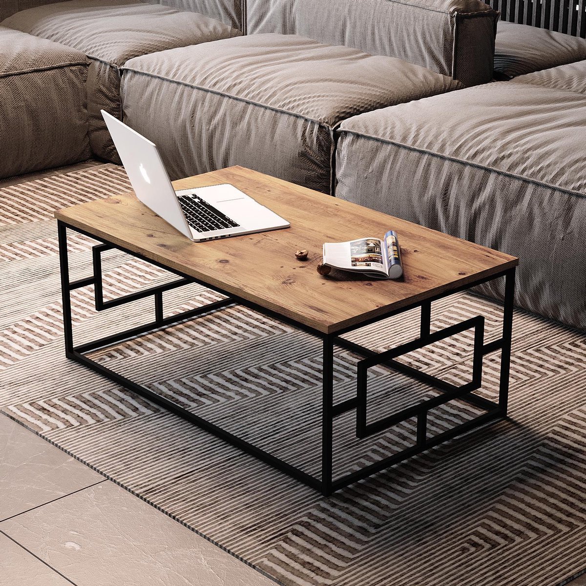 Rich Interiors ® - Salontafel Mountain - Industrieel - Woonkamer Tafel ...