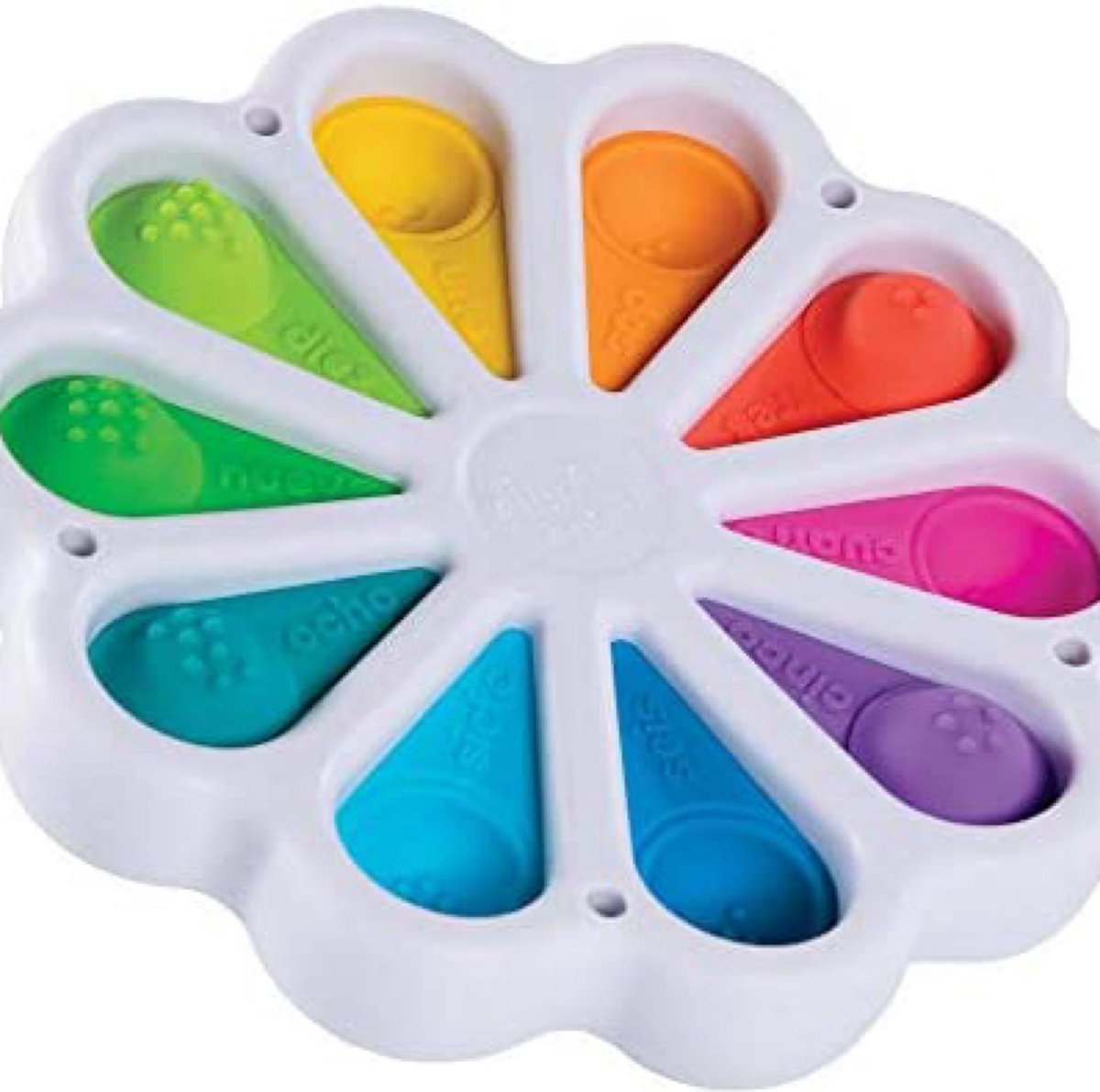 Dimple Digits- Fidget Toys- Simple Dimple- met telbare stipjes - Wit | bol