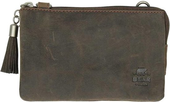 Bear Design Umi Leren Schoudertas / Crossbodytas - Bruin | bol.com