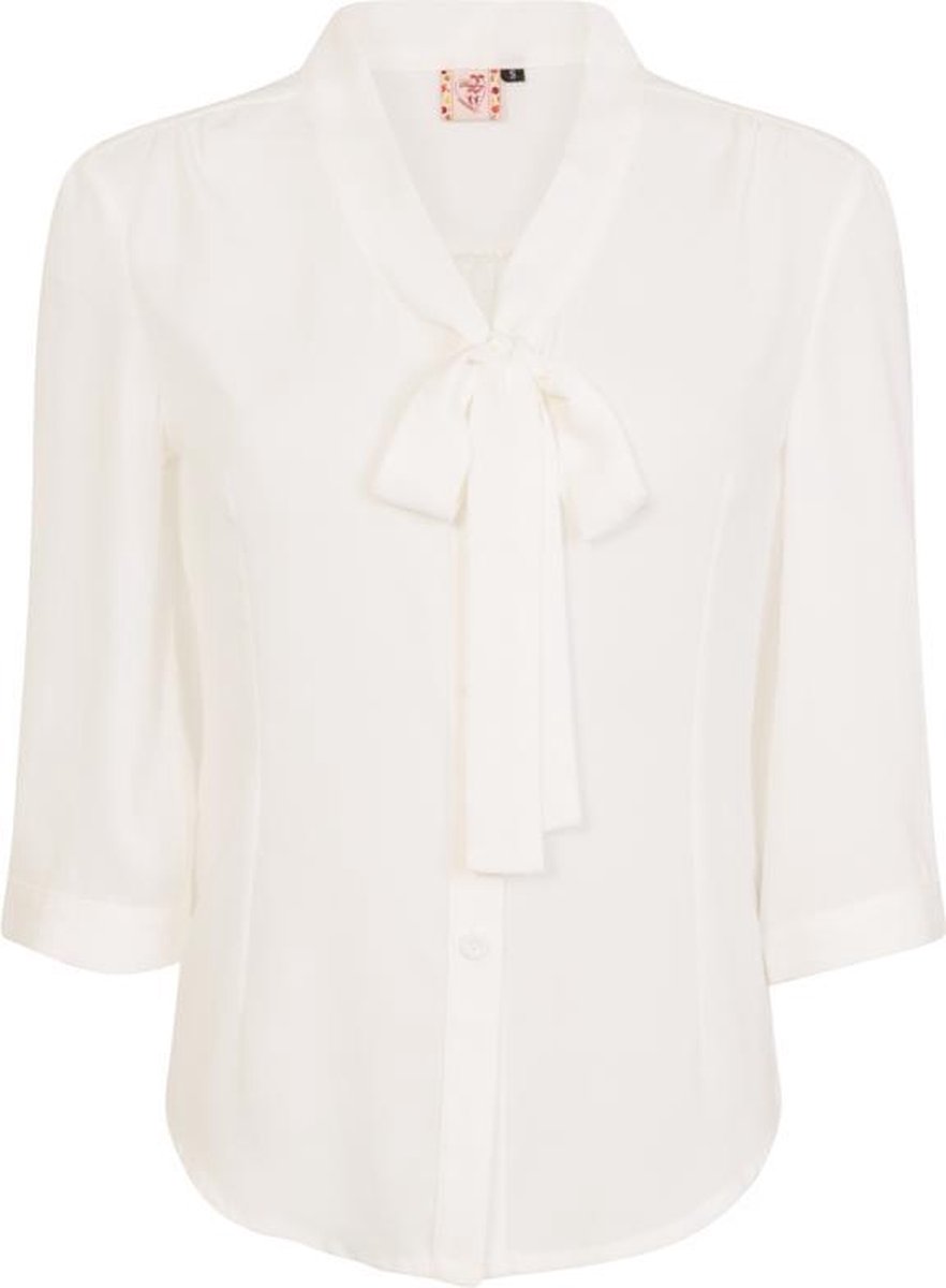 Dancing Days Blouse -M- PERFECT PUSSYBOW Wit | bol.com