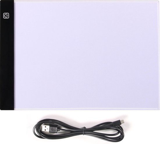 Lichtbord A4 Diamond Painting met standaard - 3 dimstanden - Tekenbord ...