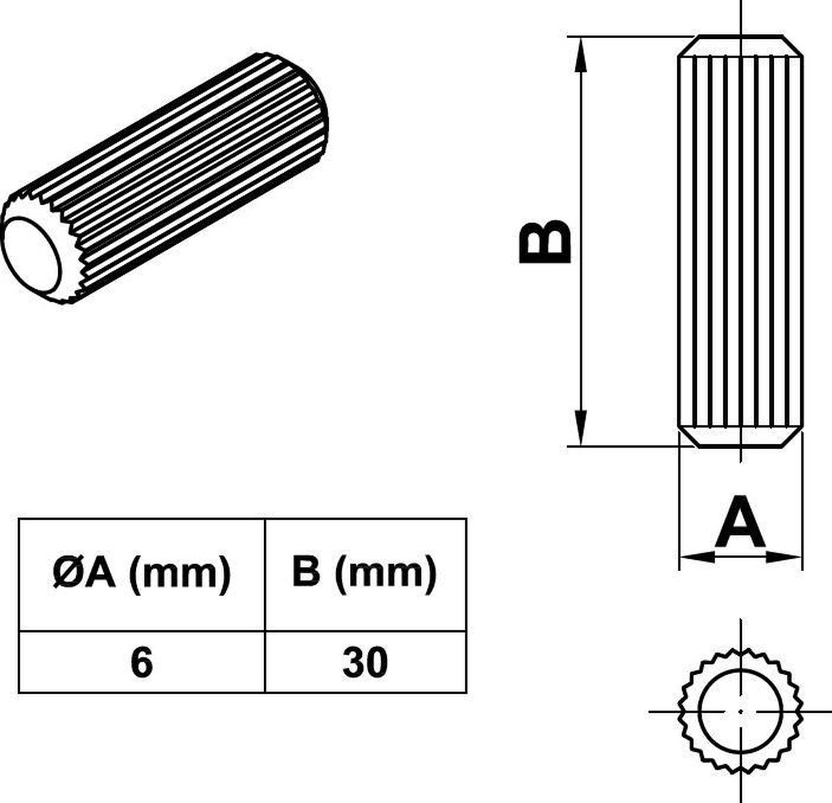 AMIG – Houten Deuvels – Ø6 x 30mm – Voordeelverpakking 500 stuks ...
