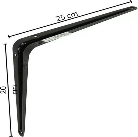 (5 Set - 10Pic) Zwart plankdrager 25 x 30 cm - 250 x 300 mm - Tot 13kg ...