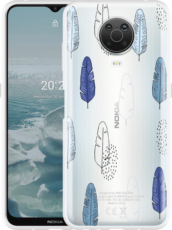 Nokia G20 Hoesje Feathers Pattern - Designed by Cazy | bol.com