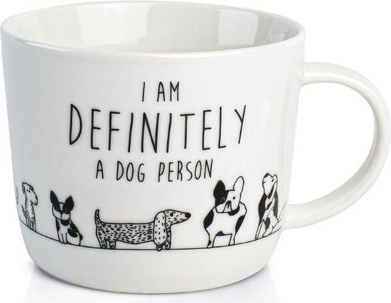 Dutch Rose Loft Zwart-Wit Mok Dogs 32 cl | bol.com