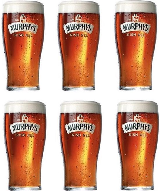 Murphy's Irish Red Bierglas 250 ml - 6 Stuks | bol