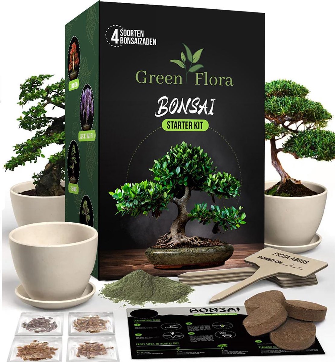 Bonsai Starters Kit – 4 soorten zaden - bonsai boompje - bonsai set ...