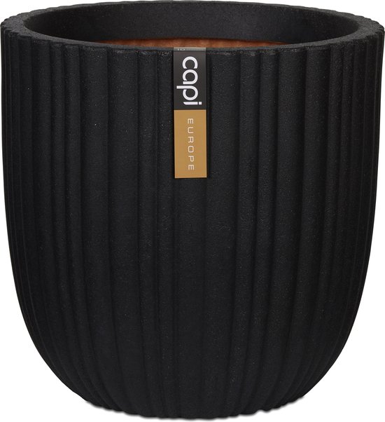 Capi Europe - Bloempot bol Tube NL - 35x34 - Zwart - Opening Ø29 - Voor ...