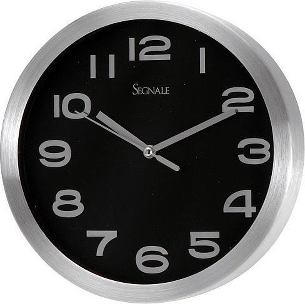 Wandklok - Keukenklok - Moderne klok - Brede Alu rand - 20cm - Zwarte ...