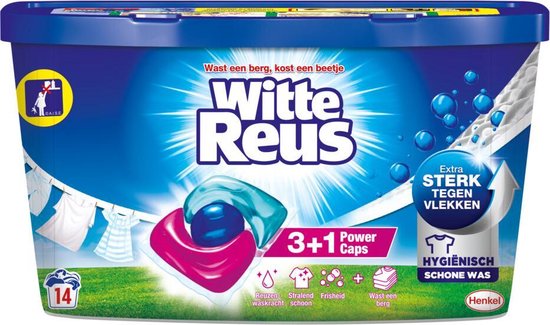 Witte Reus Power Caps Wasmiddelcapsules 14 stuks | bol