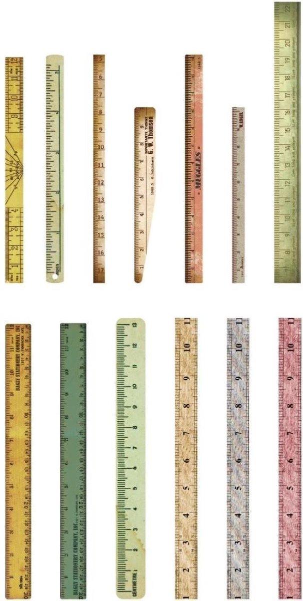 Sticker Stripes - Ruler - Stickerstroken Centimeter - Voor o.a ...