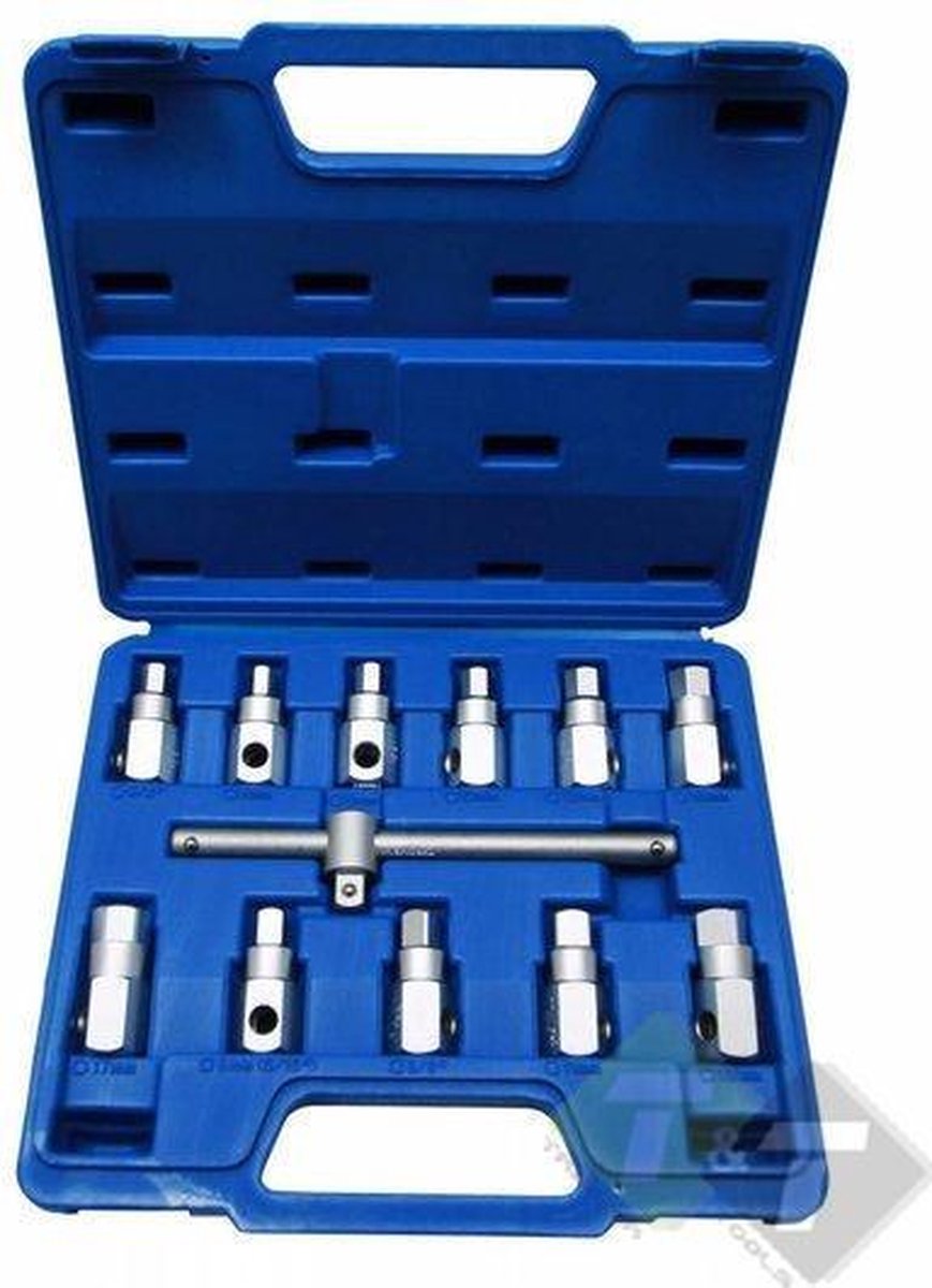 Carterplug sleutel set, 12 delig, 8mm, 9mm, 10mm, 12mm, 14mm, 17mm ...