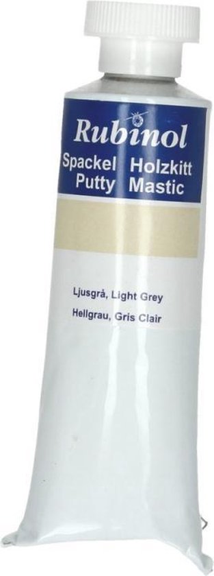 Putty - Rubinol - Lichtgrijs - Houtvuller - Vloeibaar hout - 100gram | bol