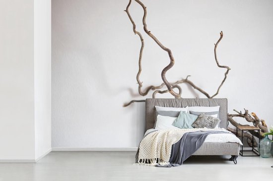 Fotobehang Takken - Ou tak voor witte muur breedte 330 cm x hoogte 220 ...