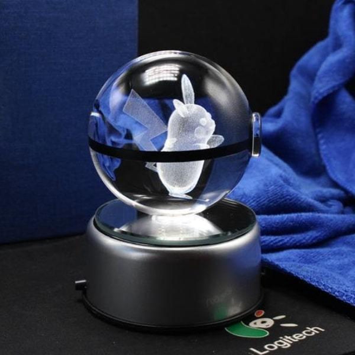 Pokémon Crystal bal - Pokeball - Pokémon bal - 3D Led licht - Kristal ...