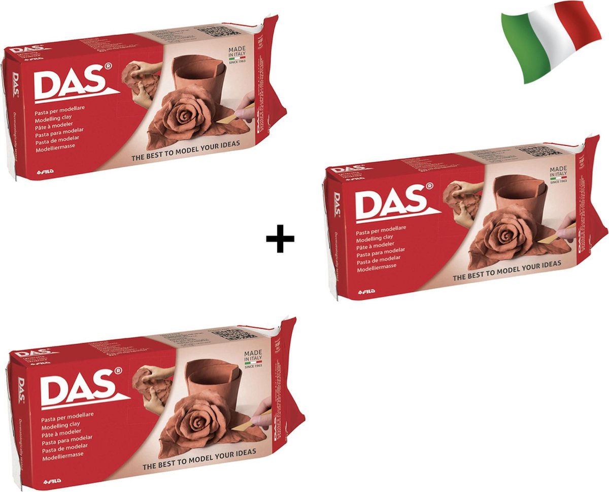 3X Pack Original DAS Air Dry Clay | Argile - Das Argile Terre Cuite ...