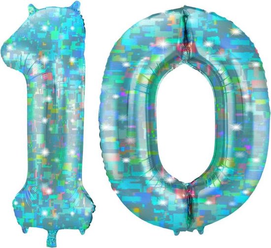 Cijfer 10 Galactic Aqua (86cm) | bol.com