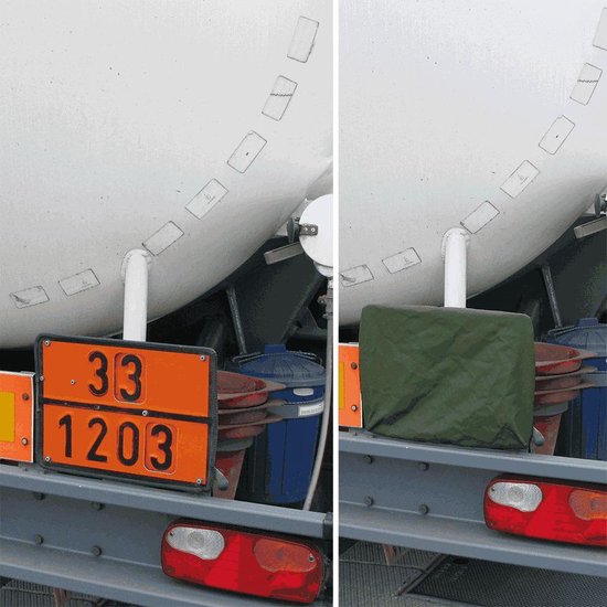 Hoes voor ADR bord, olijfgroen | bol