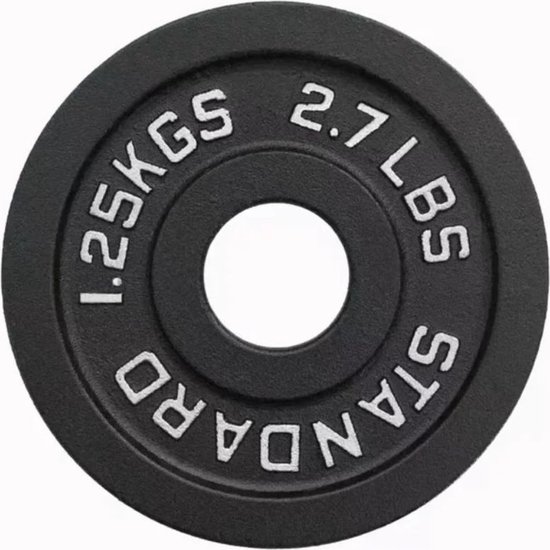 Standard Barbell Gewichtsschijf 1.25KG - Halterschijven 50mm - Gewichtsplaat - Weight... | bol