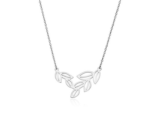 Ketting dames zilver - Ketting dames Liefde - Ketting met Bloemen ...