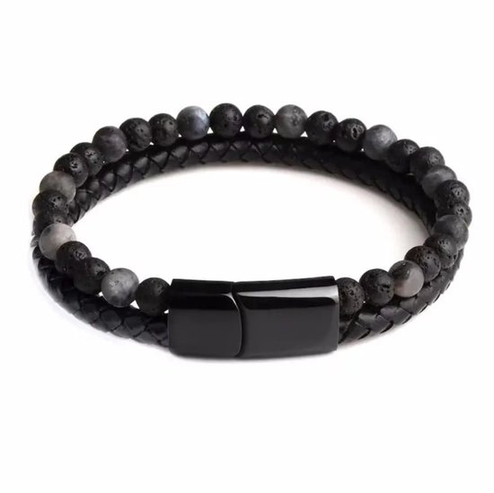 Haymer Sieraden Dakota Armband Voor Mannen Grijs 22 HJ2022009BLK22 | bol