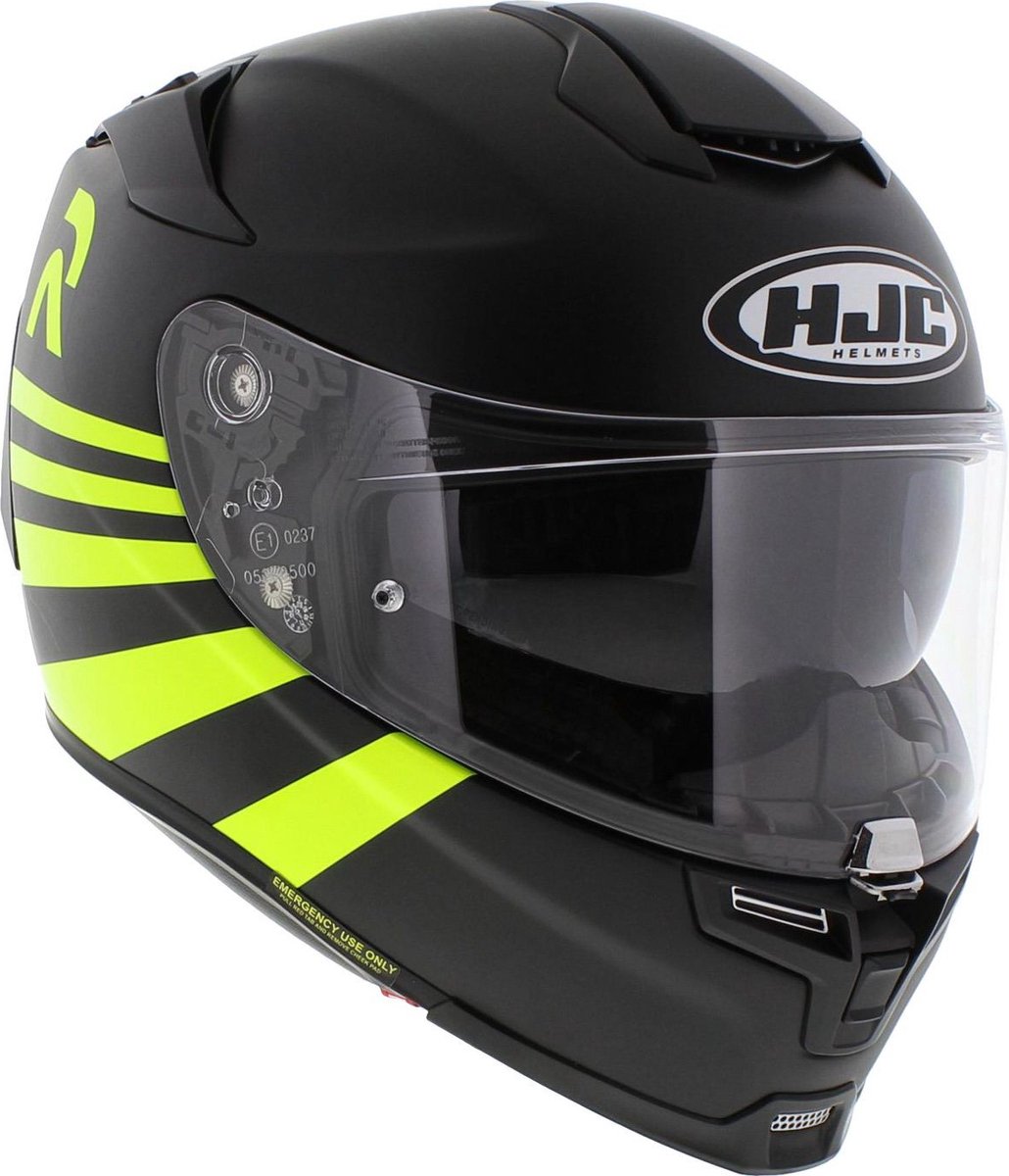 HJC RPHA 70 motorhelm Stipe mat zwart glans fluo geel S | bol