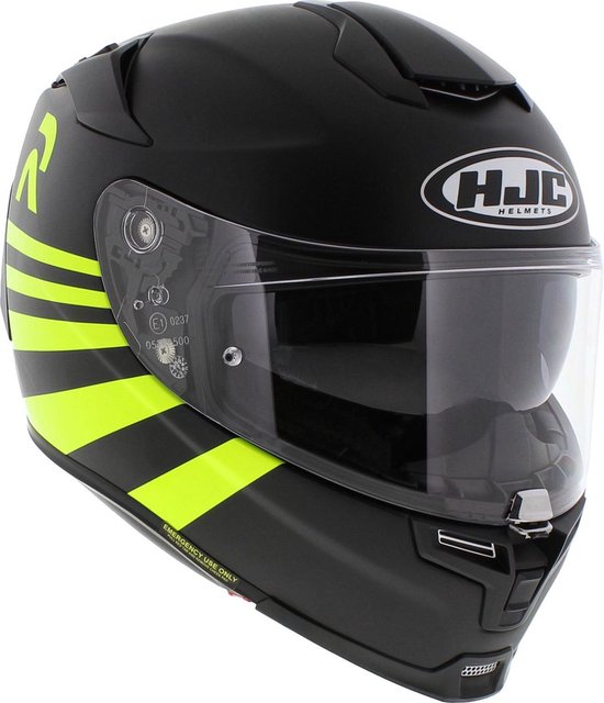 HJC RPHA 70 motorhelm Stipe mat zwart glans fluo geel S | bol