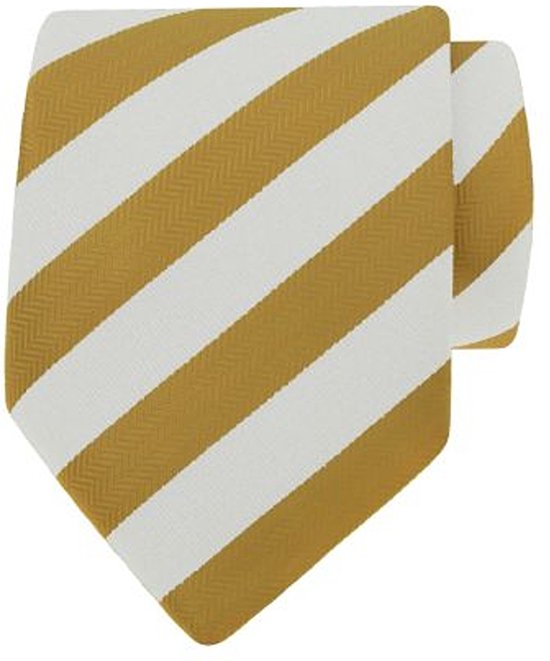 Witte stropdas met gouden strepen | bol