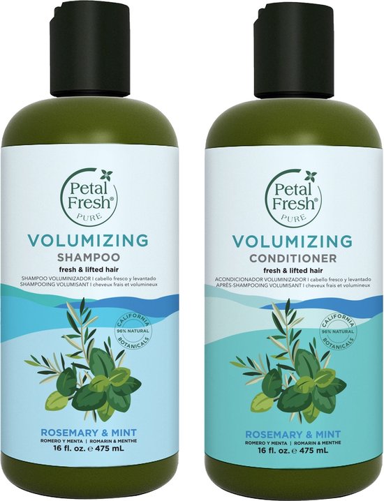 PETAL FRESH - Rosemary&Mint - Shampoo (475ml) & Conditioner 475ml) - 2 ...
