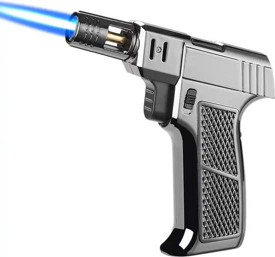 Bright Black Turbo Gun Torch - Vuurwerk Aansteker - Stormaansteker ...