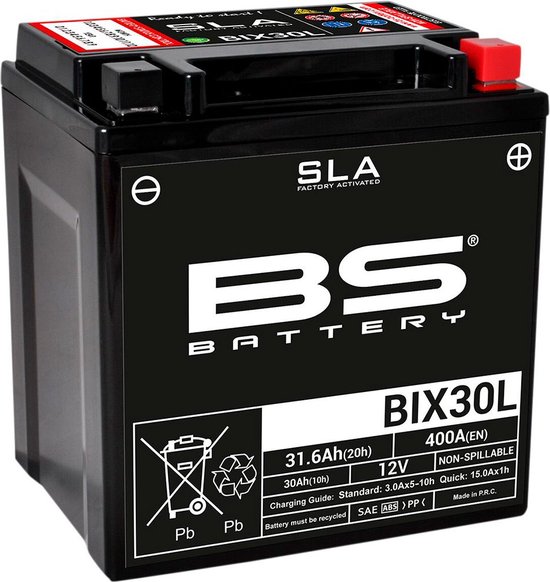 Bs Battery Bix30l Sla 12v 400 A Accu Zwart | bol