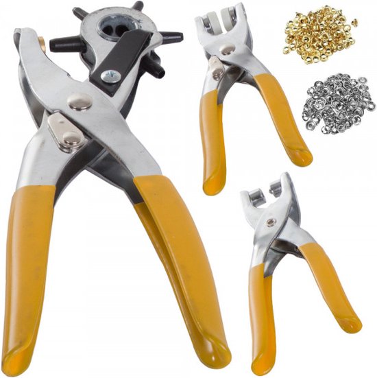 VerkGroup - Drukknooptang Gatentang Set - Drukknopen Tang Ponstang ...