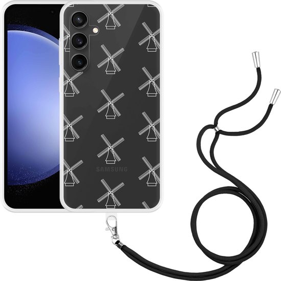 Cazy Hoesje met koord geschikt voor Samsung Galaxy S23 FE Molens | bol