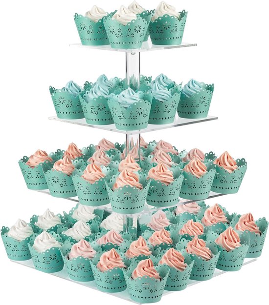 Acrylic Cupcake Stand Clear Cupcake Holder Display Stand Dessert Cake ...
